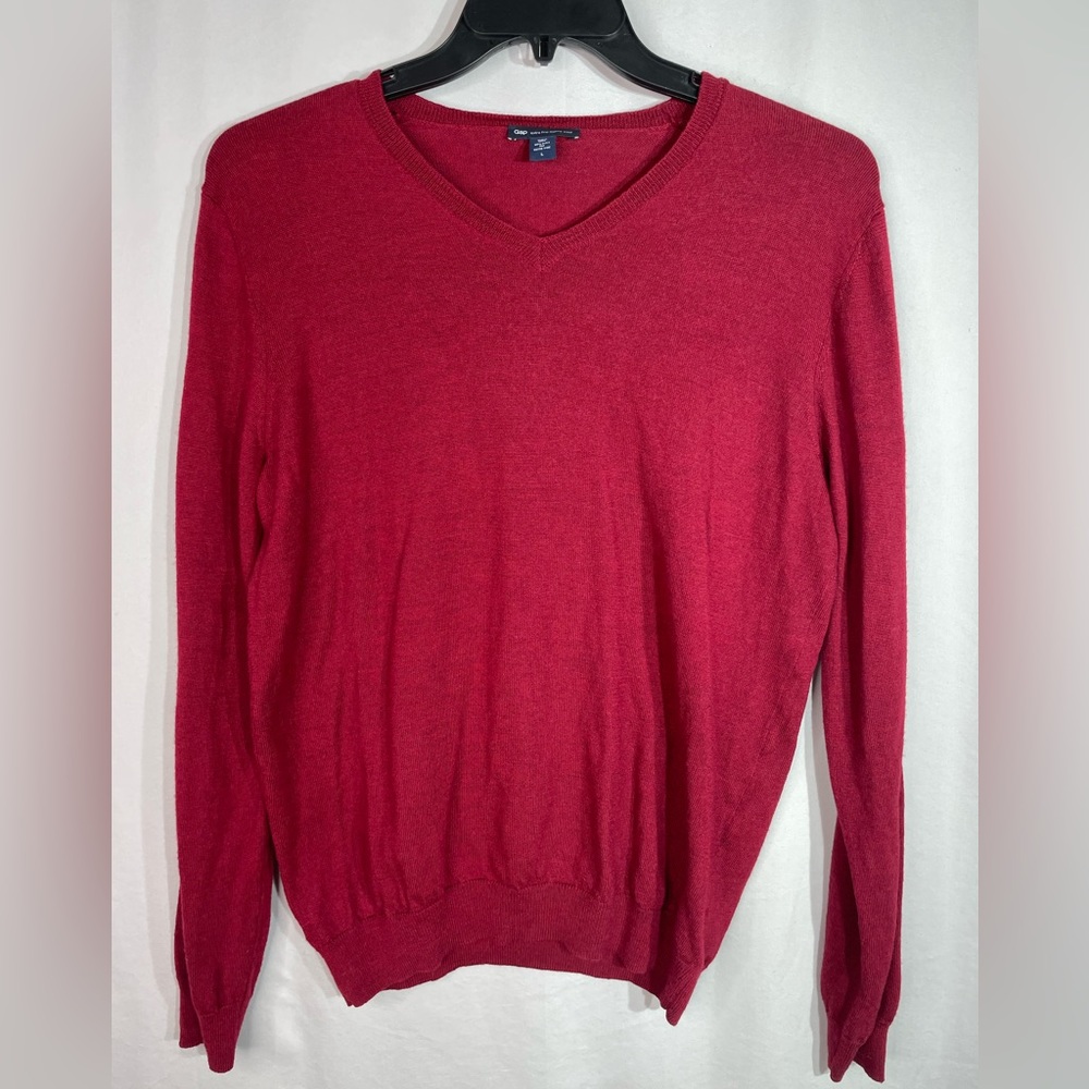 Mens Gap Extra Fine Merino Wool Pull-Over Sweater Lg.… - Gem
